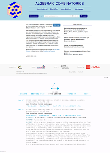 Centre Mersenne publication services